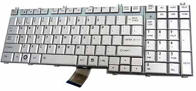Toshiba Satellite L500 Series (PSLS0A-019002) Laptop Keyboard Silver